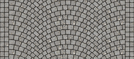 Sewing fabric with Road curved cobblestone texture 097 - CottonBee