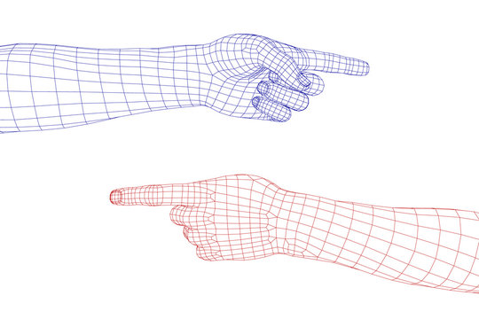 3d Hand Wireframe