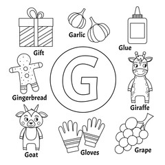 Letter Gg Coloring Pages