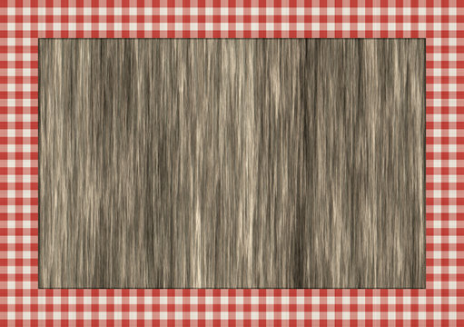 Red Gingham Border