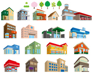 Gran conjunto de edificios. | Vector Gratis