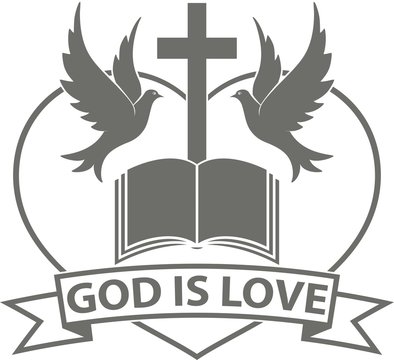 Praying Hands With Cross And Dove