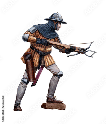 "Medieval crossbowman. Teutonic knight illustration. Crusader." Stock ...
