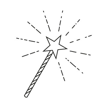 Wand Clipart Black And White