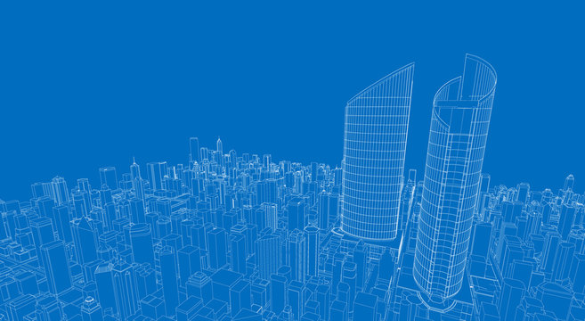 Blueprint Skyscraper