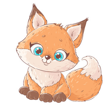 Cute Baby Fox Clipart