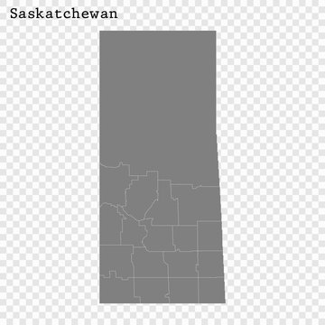 Saskatchewan Blank Map