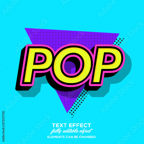 Modern Old Pop Art Font Effect For Retro Sticker Projects Stock Image Modern Old Pop Art Font Effect For Retro Sticker Projects Stock Image