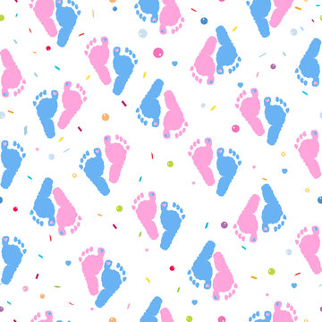 Pink And Blue Baby Background