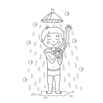 Take A Bath Clipart Black And White