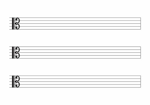 Blank Music Staff Alto Clef