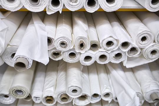 White Cotton Fabric Roll