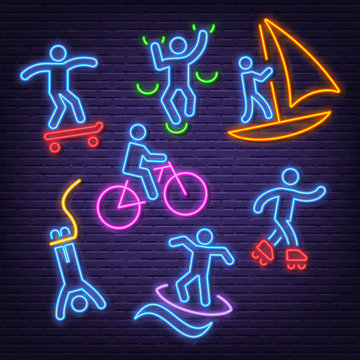 Neon Sport Icons Images – Browse 119,578 Stock Photos, Vectors, and ...
