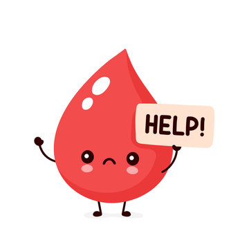 Sad Red Blood Cell Cartoon