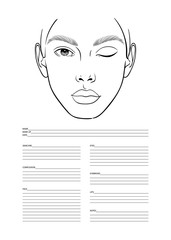 Printable Makeup Template