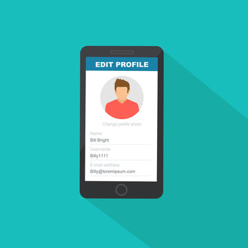 Edit Profile Screen Ui Images – Browse 148 Stock Photos, Vectors, and ...