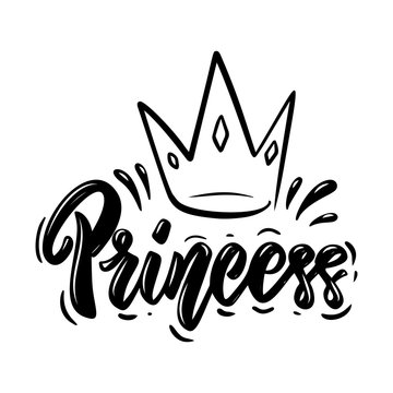 Princess Word Art With Crown