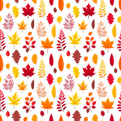 Sewing fabric with falling leaves isolated - CottonBee