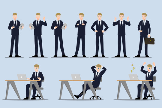 Cartoon Man In Many Poses Images – Browse 706 Stock Photos, Vectors ...