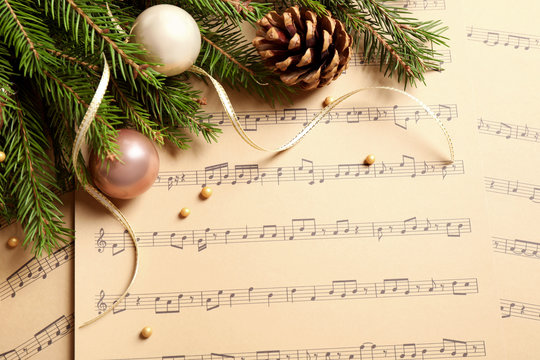 Christmas Sheet Music Background