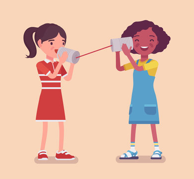 Two People Connect Cartoon Images – Browse 45 Stock Photos, Vectors ...