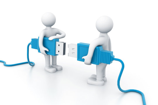 Two People Connect Cartoon Images – Browse 1,257 Stock Photos, Vectors ...