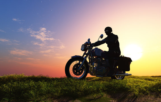 Motorcycle Sunrise