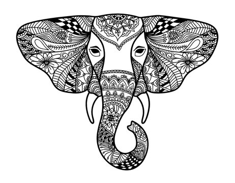 Elephant Zentangle Patterns