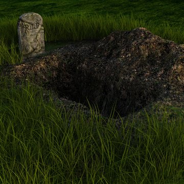 Open Grave At Night