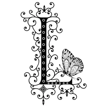 Letter L Clipart Black And White