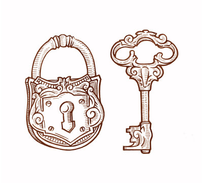 Skeleton Keys And Locks Drawings