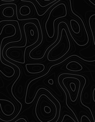 Sewing fabric with topographic line contour map background, geographic ...