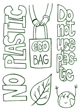 Plastic Bag Coloring Page