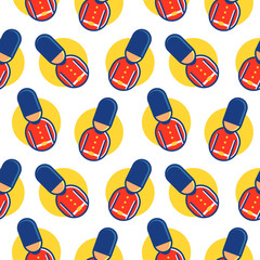 Tissu à coudre avec england pattern seamless royal army - CottonBee