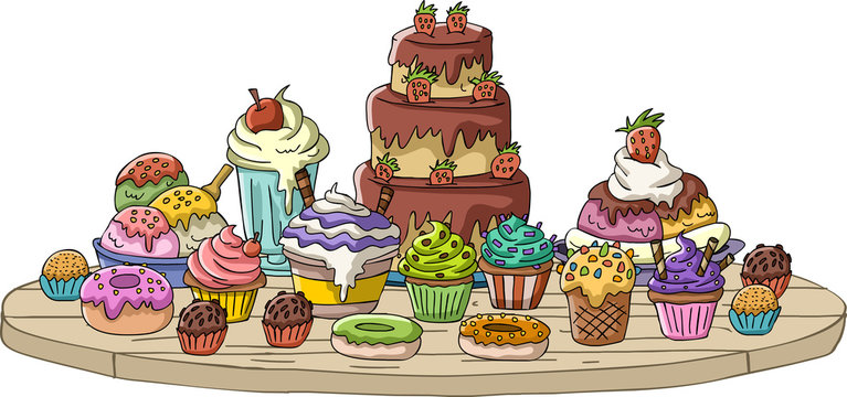 Cake On The Table Clipart