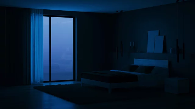 Dark Bedroom At Night