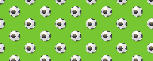 Tissu à coudre avec Seamless pattern from football balls. Balls for ...