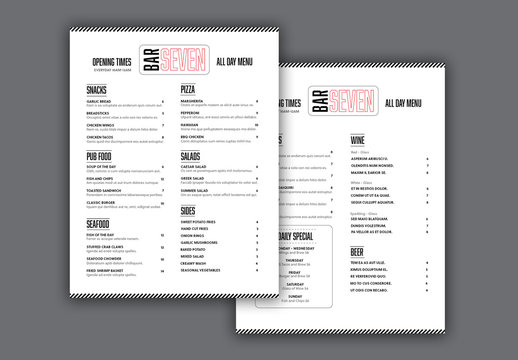 Bar Menu Templates – Browse 57 Stock Photos, Vectors, and Video | Adobe ...