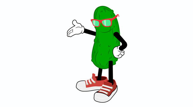 Dancing Pickle Cartoon
