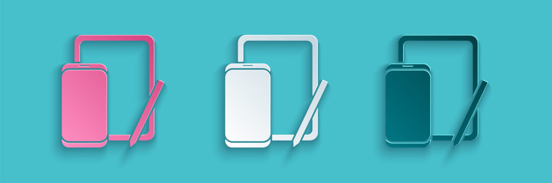Mobile Tablet Icon Blue