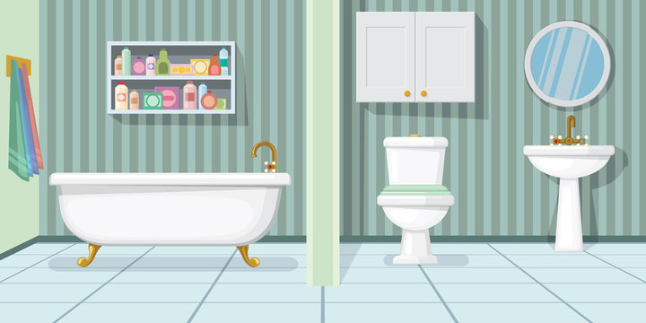 Cartoon Bathroom Images Cartoon Bathroom And Toilet Interiors.