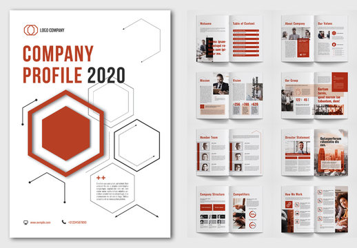 Company Profile Template Red Images – Browse 3,863 Stock Photos ...