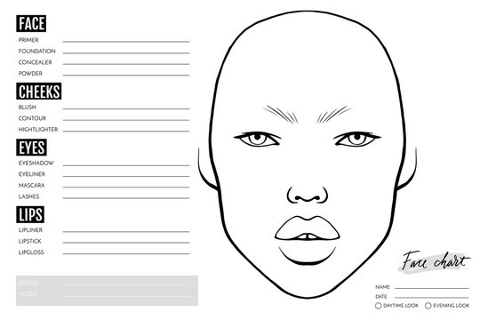 Pdf Makeup Face Chart - Infoupdate.org