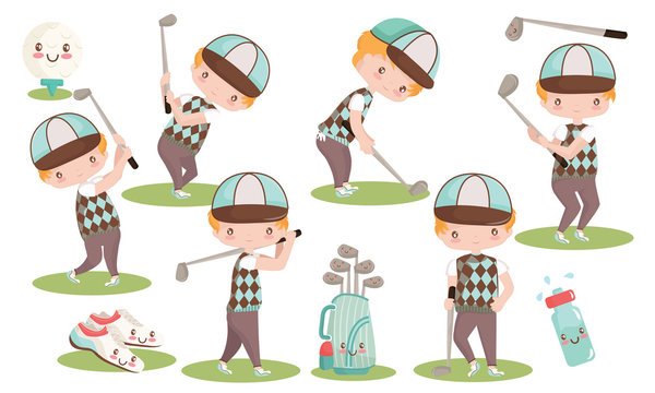 Kids Golf Clip Art