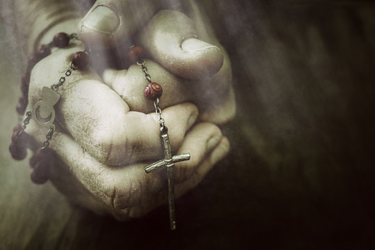 Praying Hands With Rosary Wallpaper