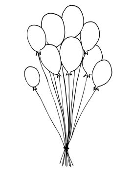 Birthday Balloon Outline Images – Browse 22,354 Stock Photos, Vectors ...