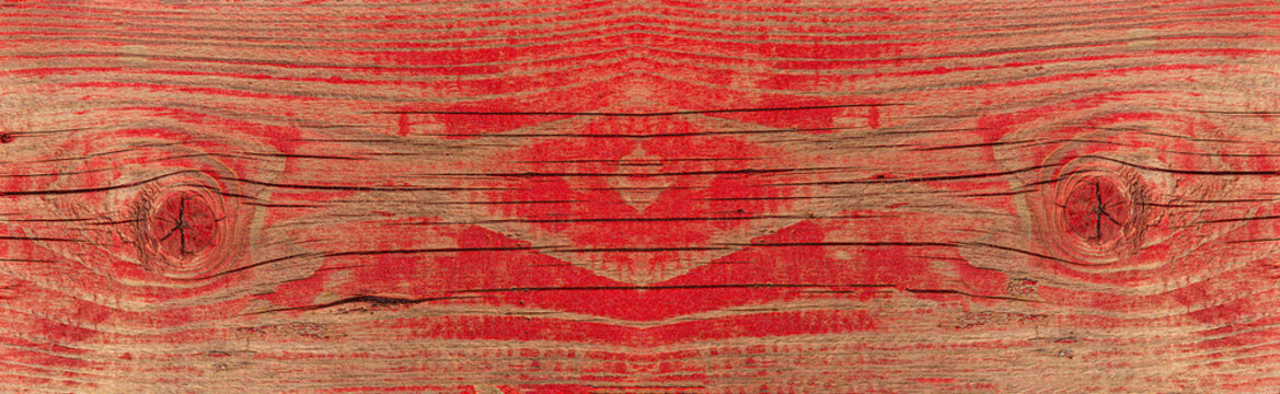 Painted Red Wood Texture