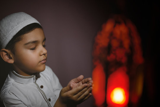 Muslim Baby Boy Making Dua