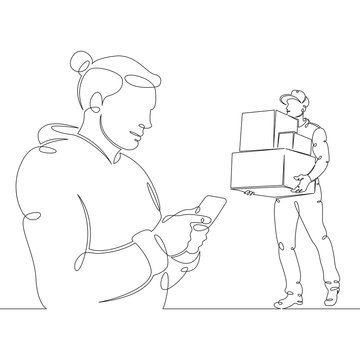 Delivery Man Drawing Images – Browse 90,388 Stock Photos, Vectors, and ...