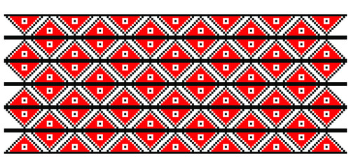 Sewing fabric with Traditional Romanian folk art knitted embroidery ...